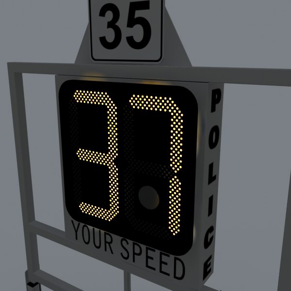 3d 3ds police radar trailer