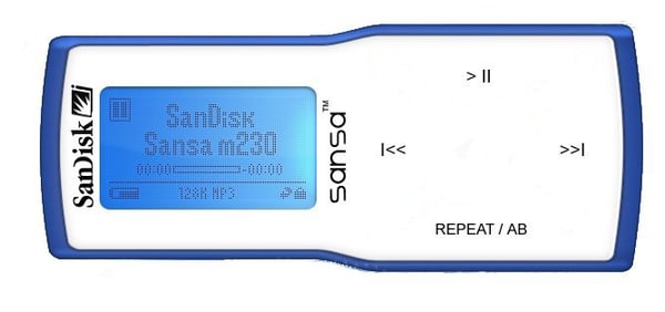 free max model sandisk sansa m230