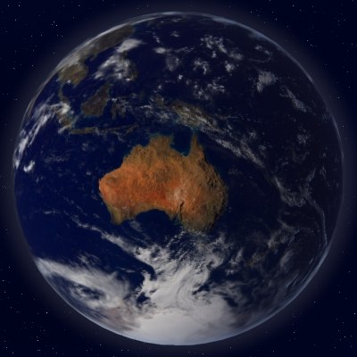 earth animation 3d model