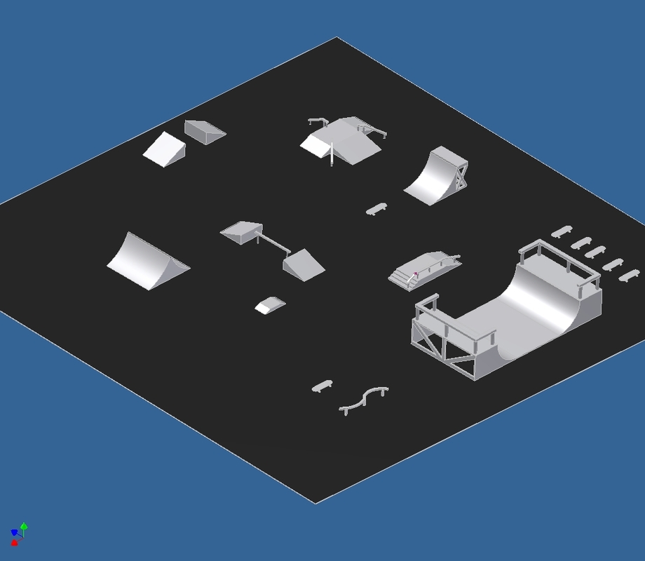 free skate park 3d model