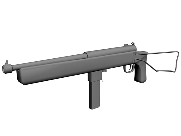 3d model reising m55 smg