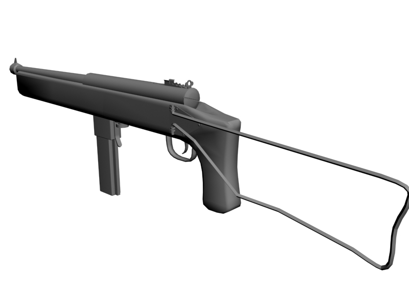 3d model reising m55 smg