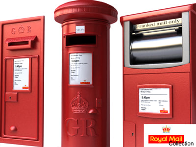 3d model royal mail boxes