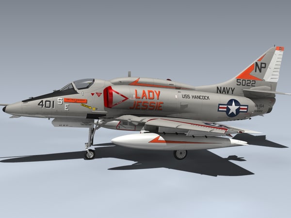 a-4f skyhawk 3d max