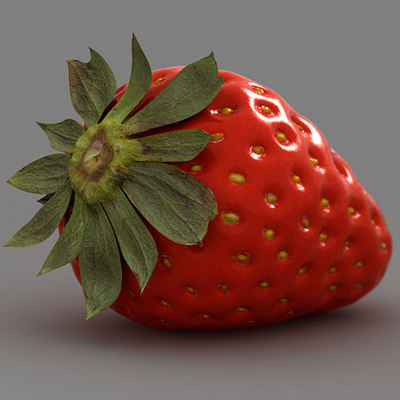 3d strawberry model