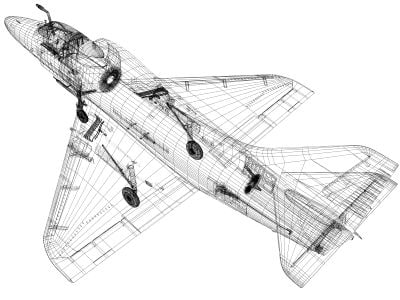 a-4f skyhawk blue angels 3d model