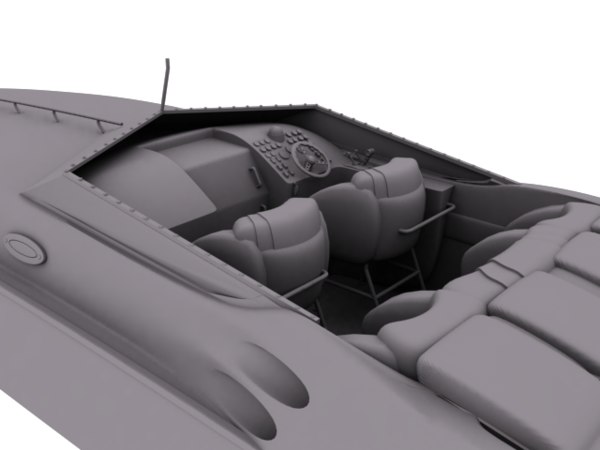 3d model fast boat