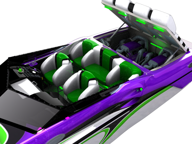 3d model fast boat
