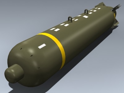3d model of cbu-87 cluster bomb
