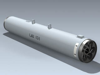 3d lau-131 rocket pod