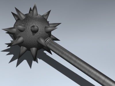 3d mace medieval melee model