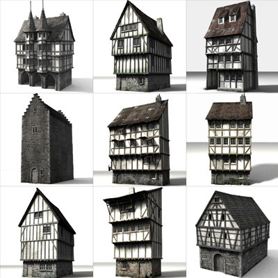 3d model medieval building