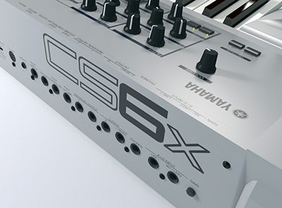 yamaha cs6x synthesizer 3d model