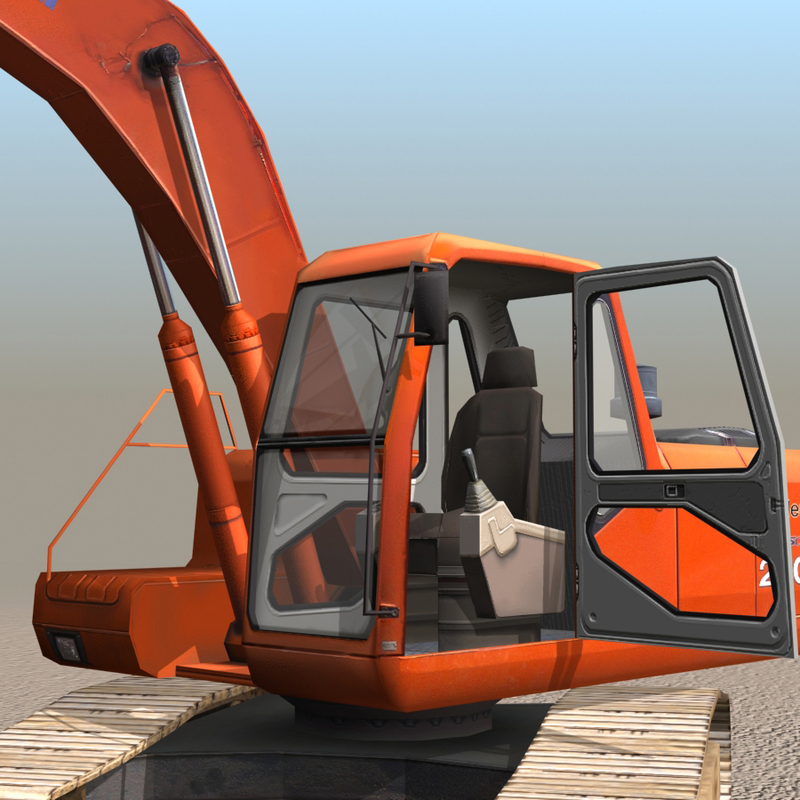 3d truck loader excavator truck-low
