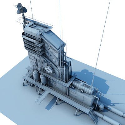 3d communication center model