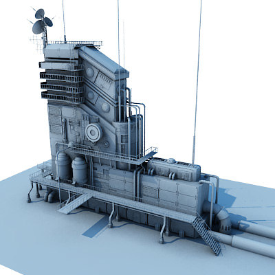3d communication center model