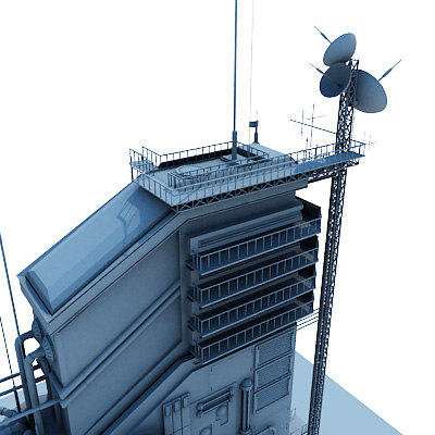 3d communication center model