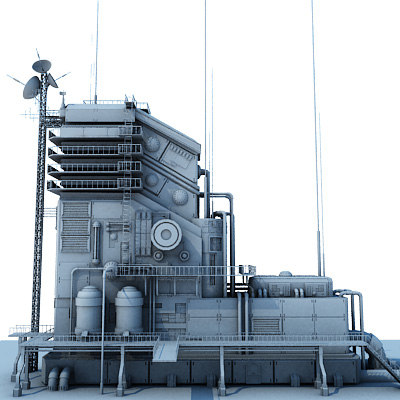 3d communication center model