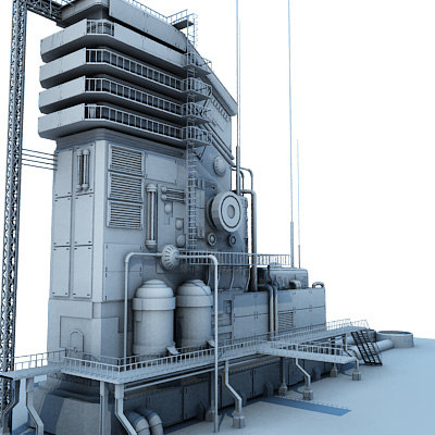 3d communication center model