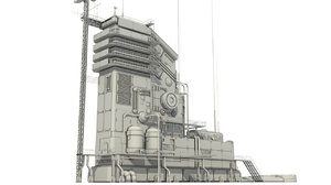sci-fi power relay station 3d obj