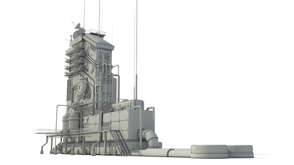 3d communication center model