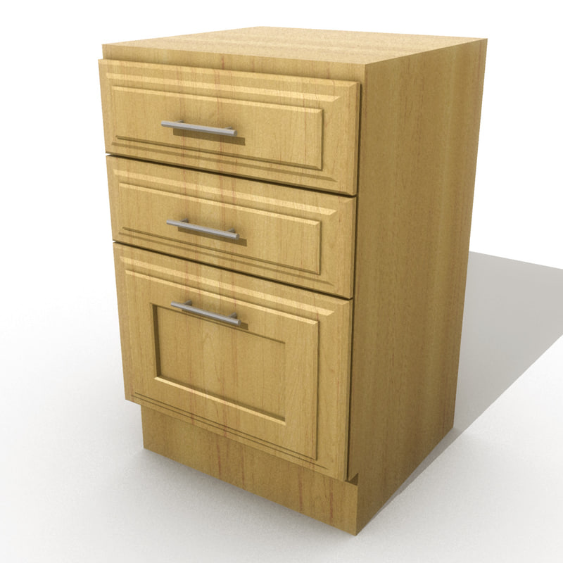 3d kitchen drawers