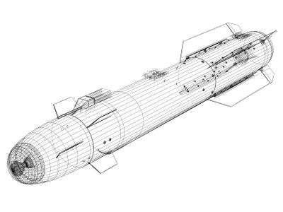agm-114a hellfire missile 3d max