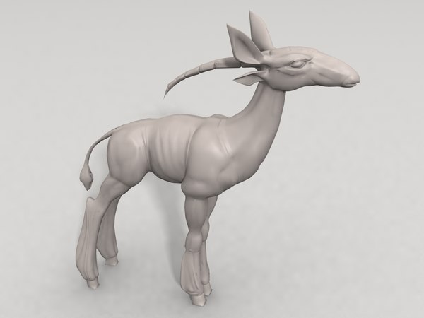 3d fantasy deer creature