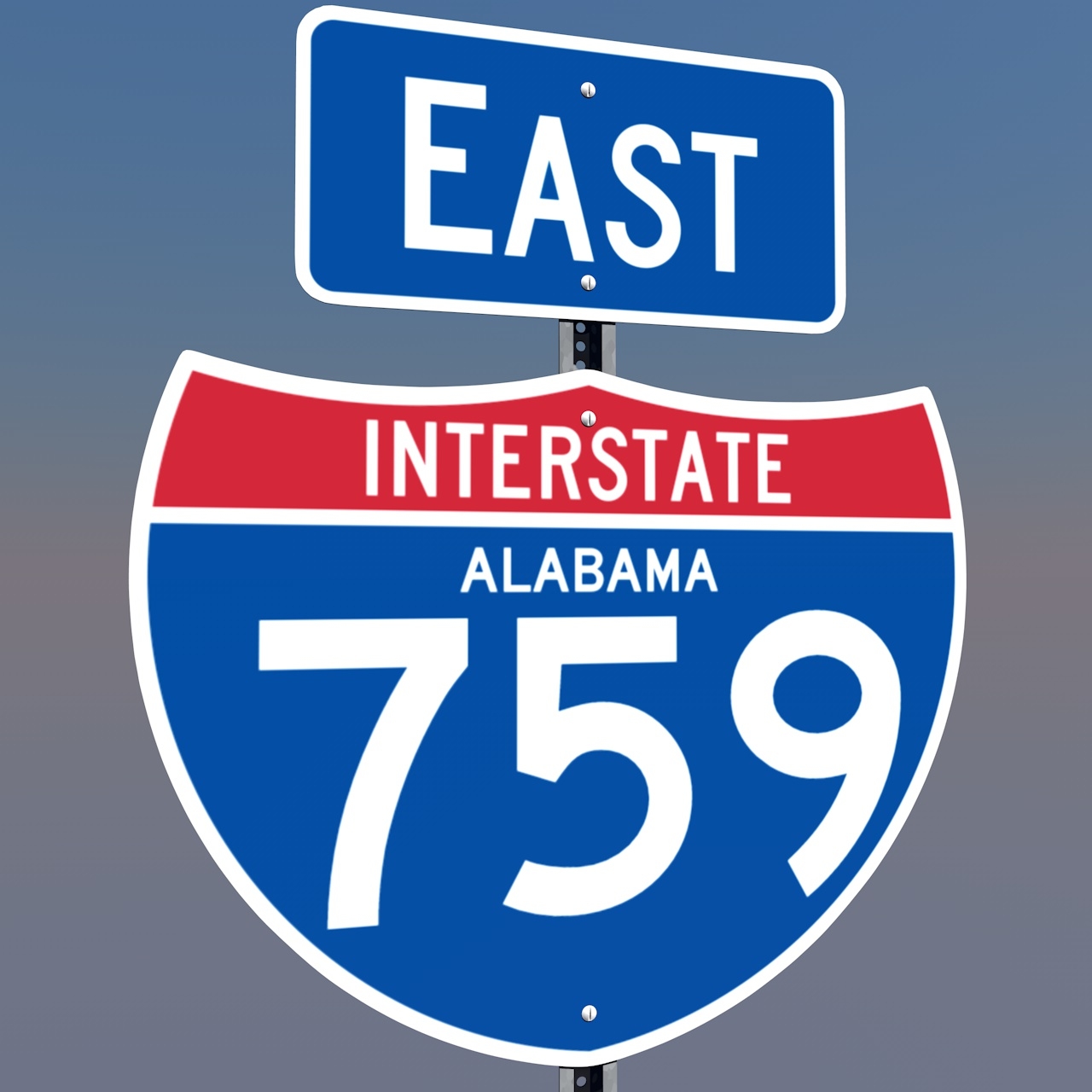 interstate 759 east highway sign 3d c4d