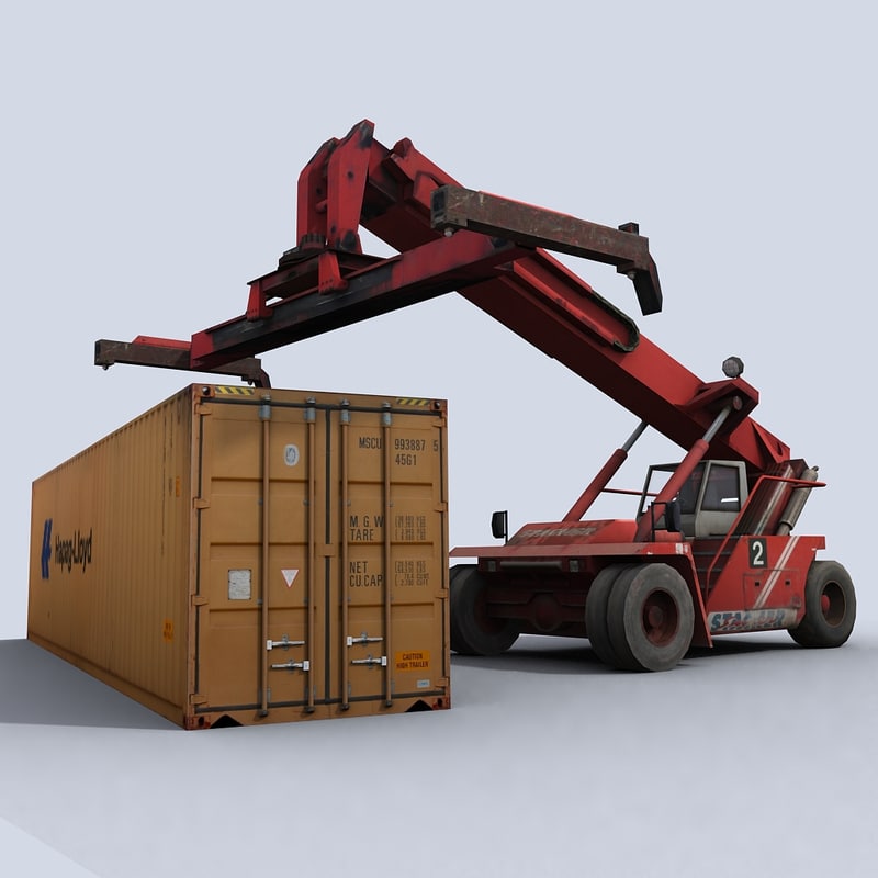 3d reachstacker stacker