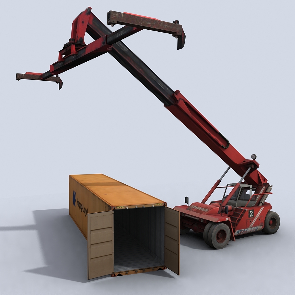 3d reachstacker stacker