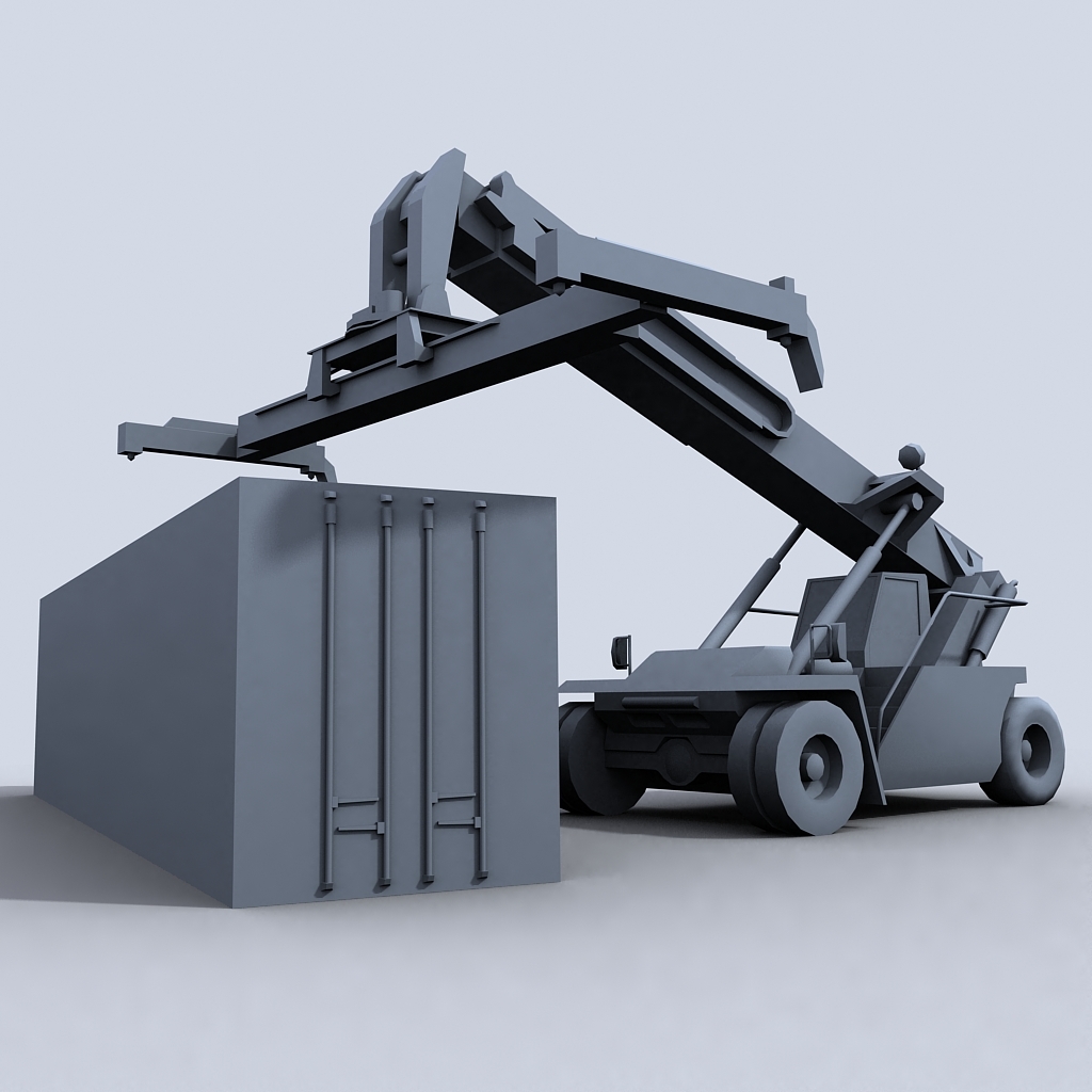 3d reachstacker stacker