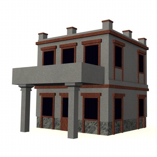 3d model greek house