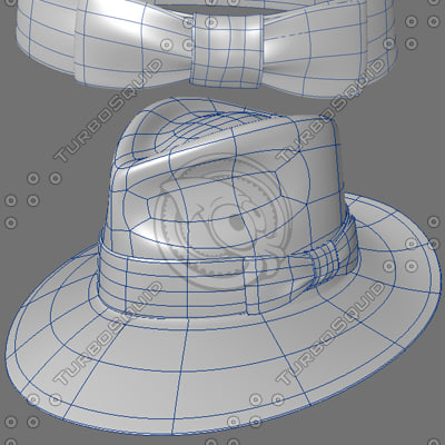 3d fedora hat model