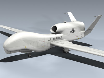 3d rq-4a global hawk aircraft model