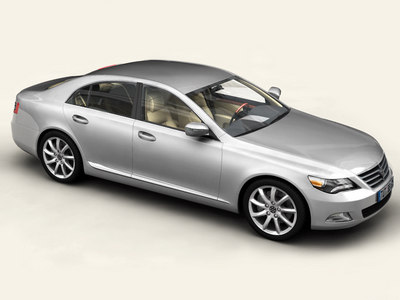 generic car upper class interior 3d model