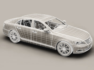 generic car upper class interior 3d model