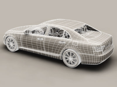 generic car upper class interior 3d model