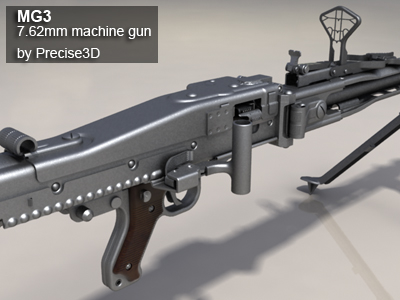 3d german mg3 machine gun model