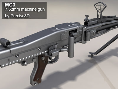 3d german mg3 machine gun model