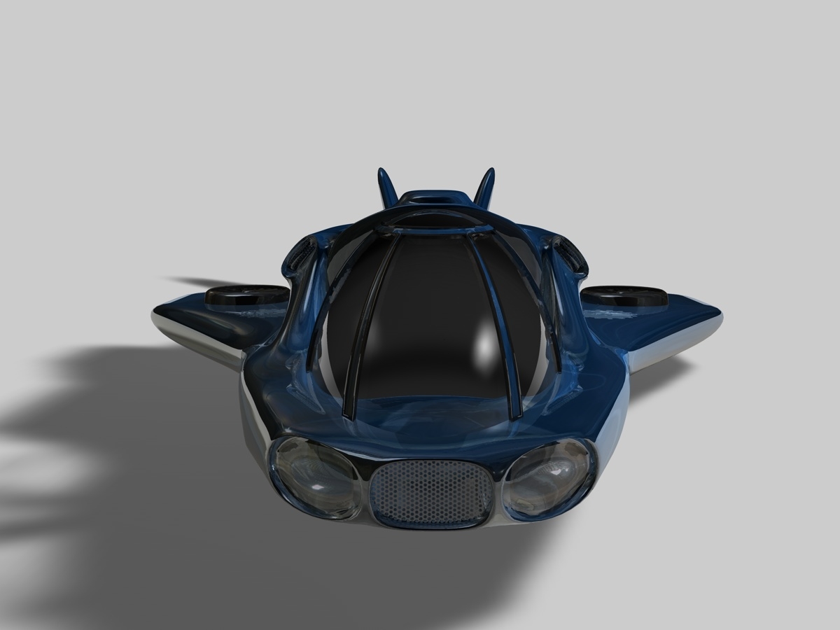 futuristic personal jet c4d