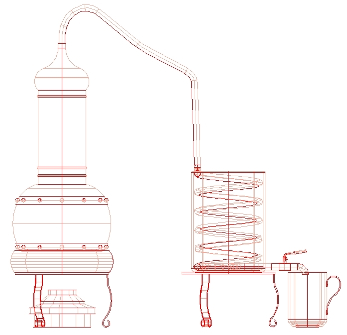 copper distiller 3d model