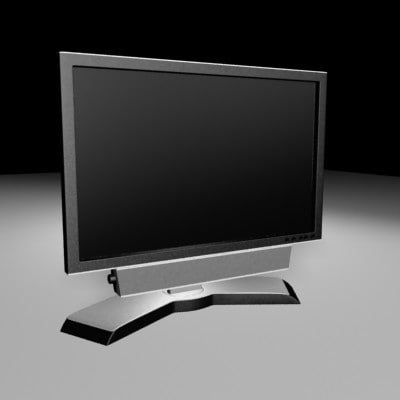 3d simple monitor screen model