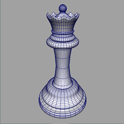 3d chess queen model