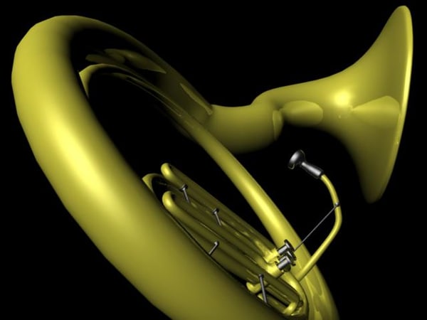 sousaphone brass 3d model