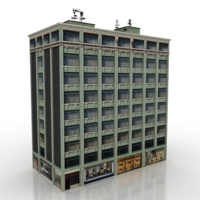 3ds max building block