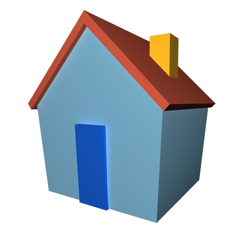 3d model of simple house msn
