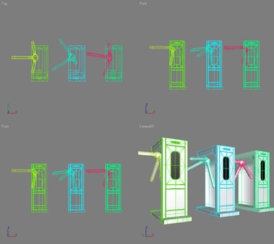 maya loop turnstile turning animation