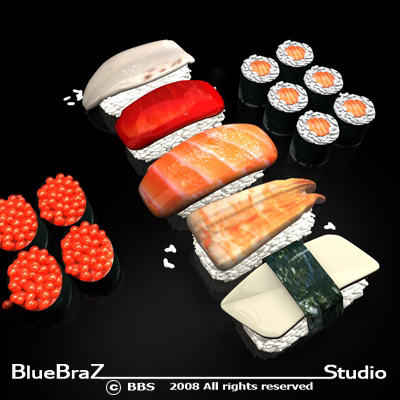 sushi food 3d model