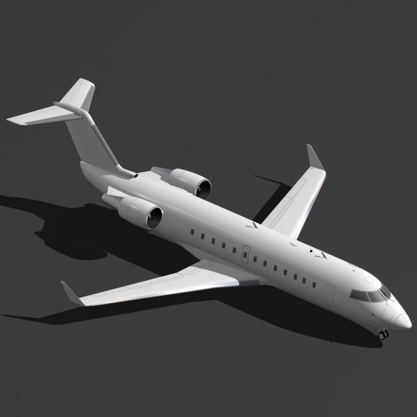 3d challenger 850 private business jet model
